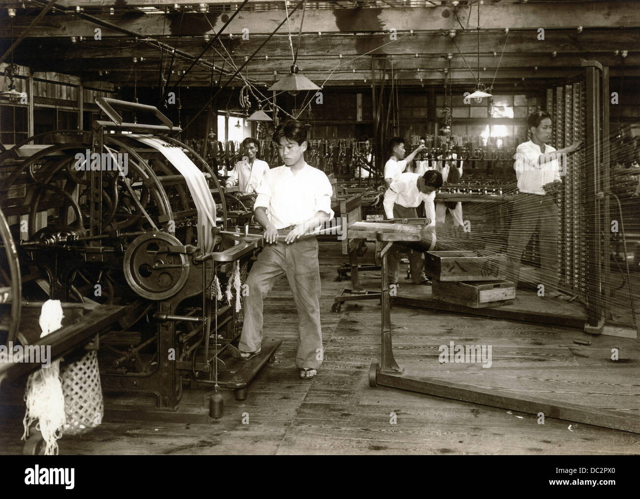 Silk industrie. Pictured in the early 1920th Stock Photo - Alamy