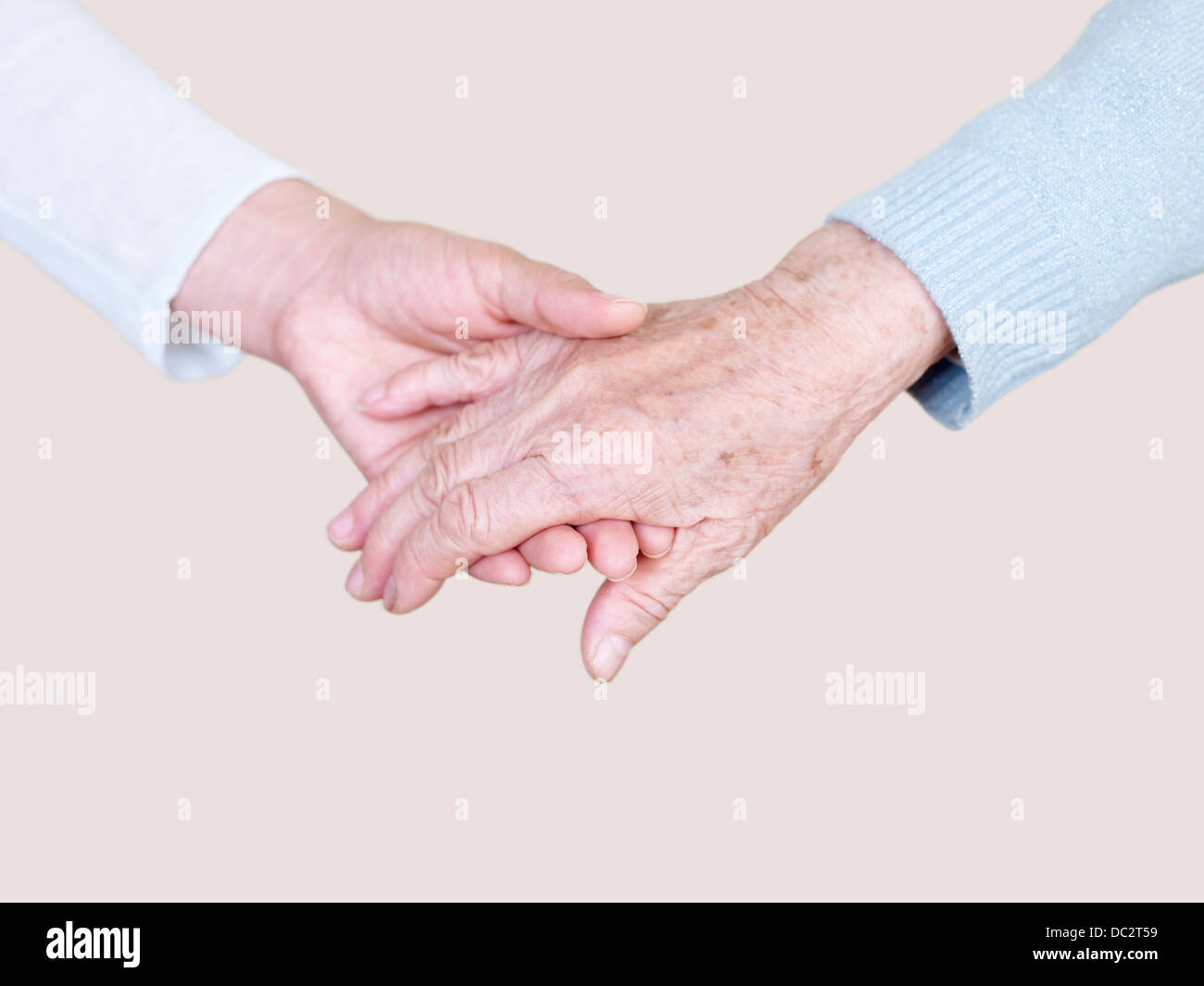 Daughter helping old senior hi-res stock photography and images - Alamy