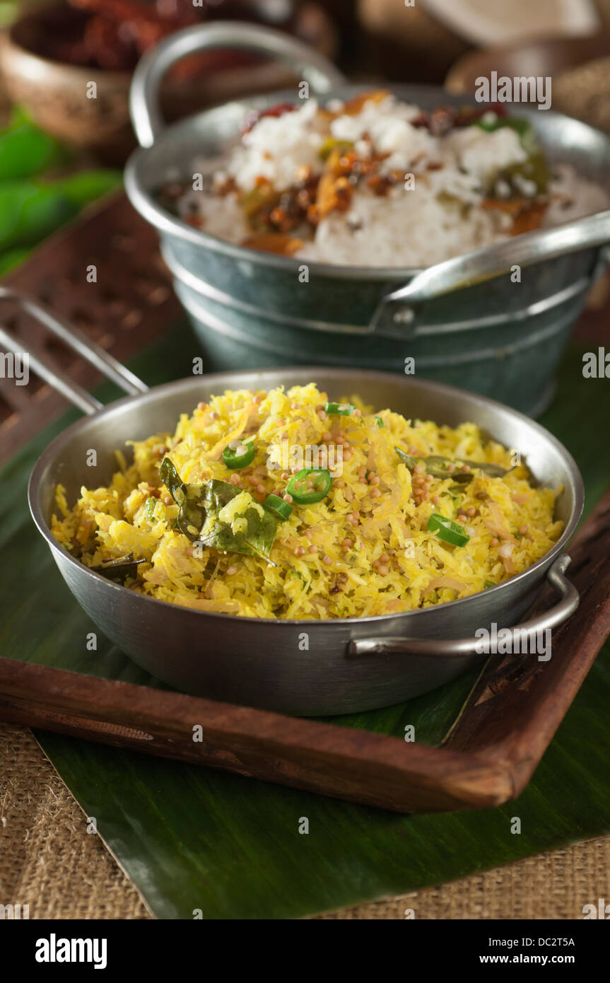 Thoran. Coconut and vegetable dish Kerala India Stock Photo - Alamy