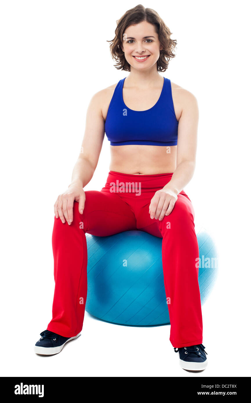Gym instructor relaxing during workout break Stock Photo - Alamy