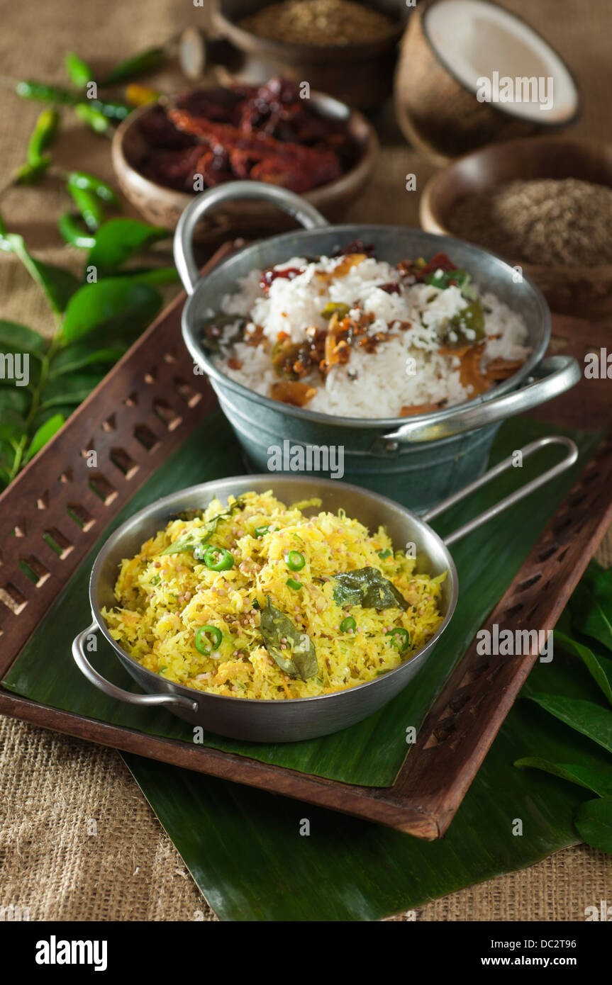 Thoran. Coconut and vegetable dish Kerala India Stock Photo - Alamy
