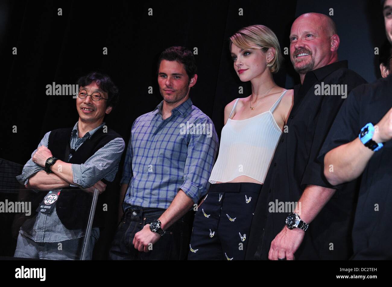 New York, NY. 7th Aug, 2013. Kikuo Ibe, James Marsden, Jessica Stam ...