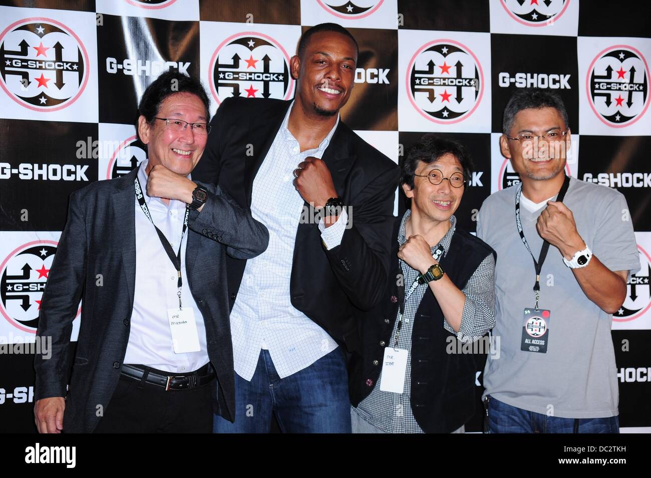 New York, NY. 7th Aug, 2013. Yuichi Masuda, Paul Pierce, Kikuo Ibe ...