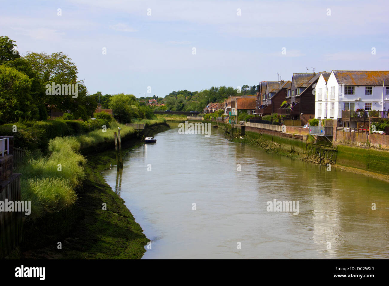 River Arun Flowing Through Arundel Town - West Sussex - England UK ...