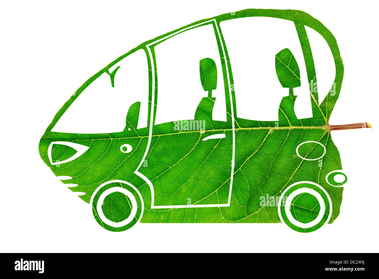 Green ecological electric funny bio car concept - made from leaf ...