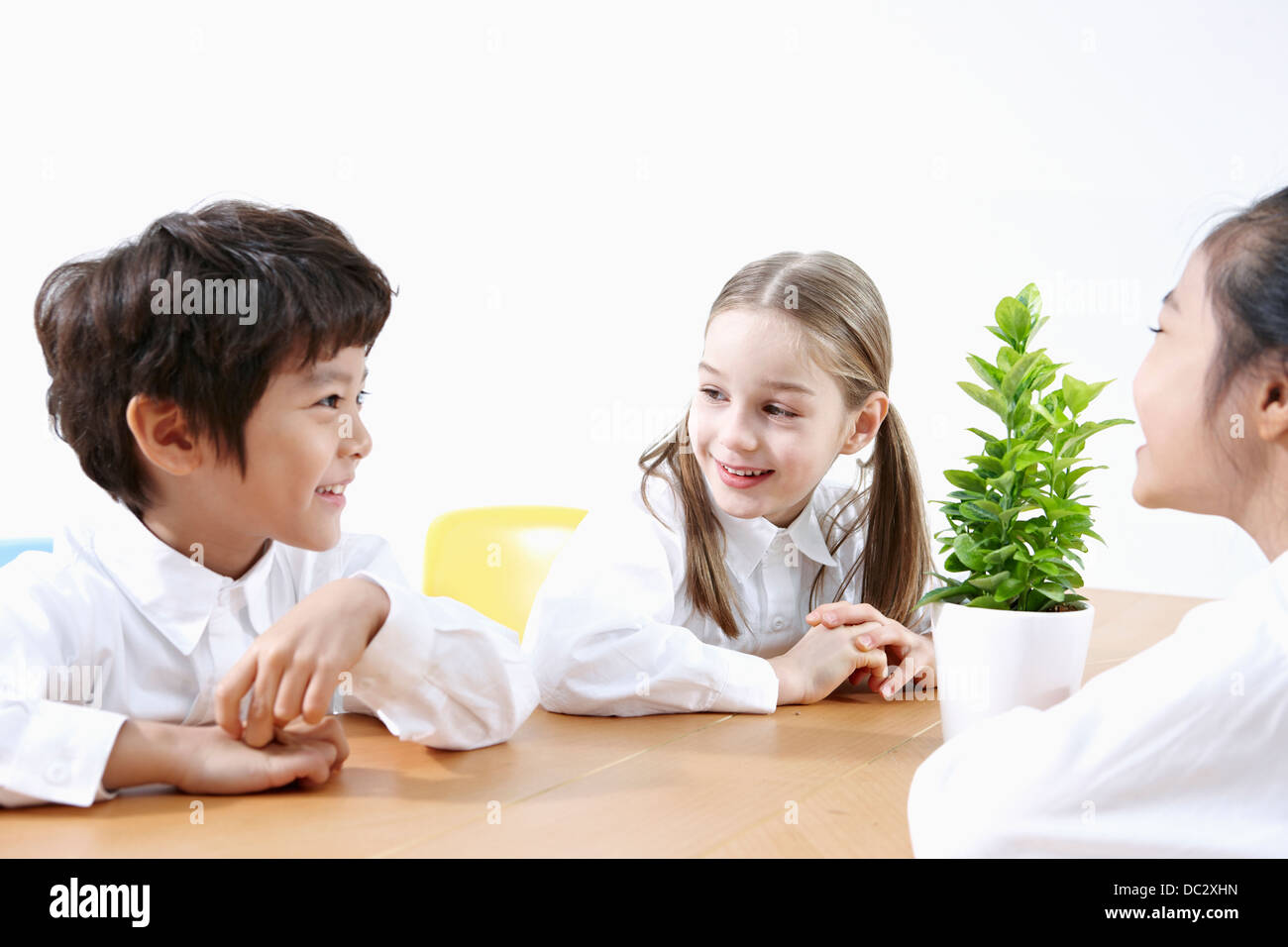 Emotional kids with their hands up hi-res stock photography and images ...
