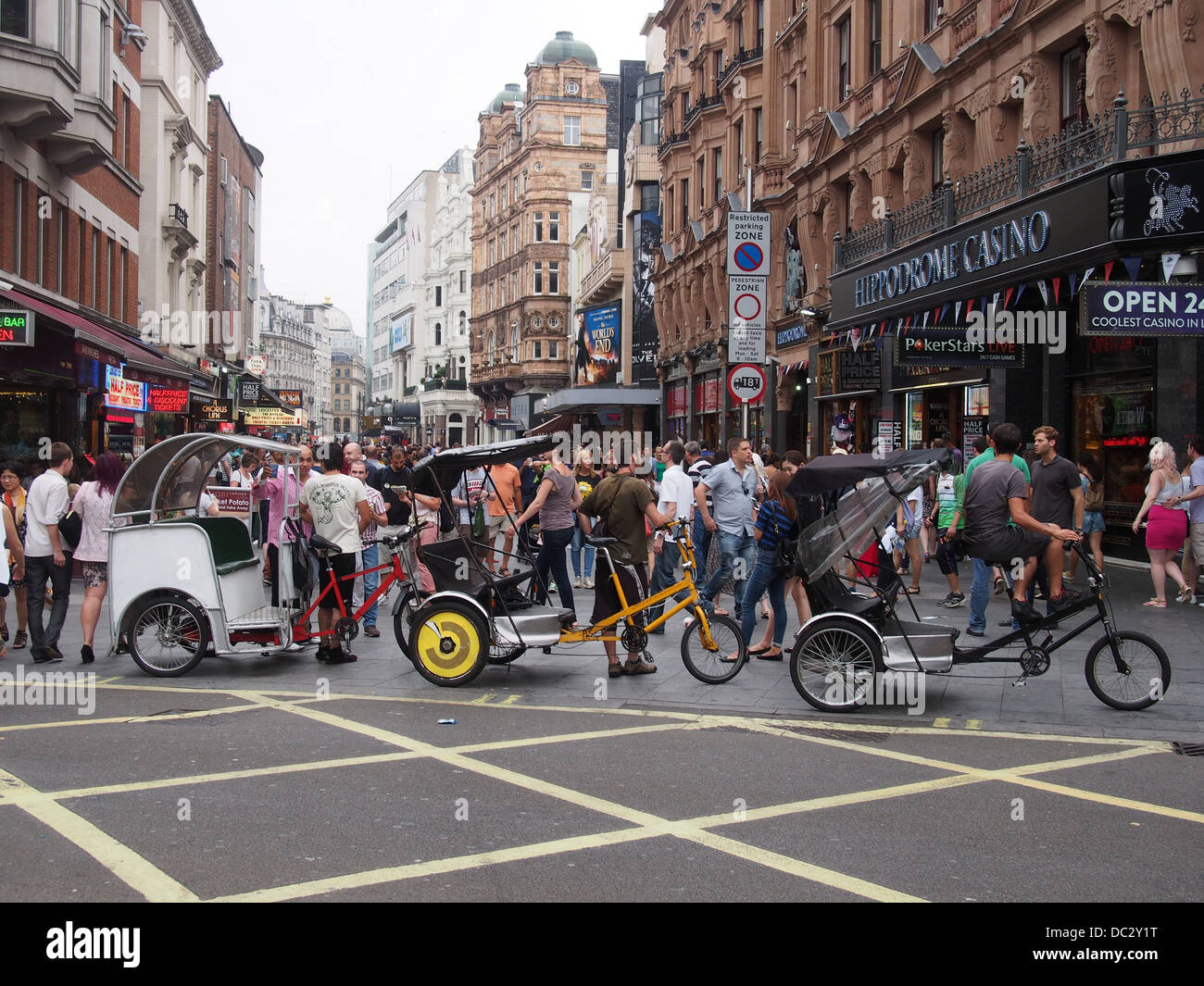 Rickshaw taxis in London West End Stock Photo - Alamy