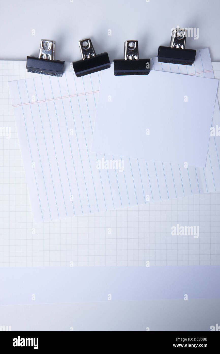 memo sheets on white background Stock Photo - Alamy