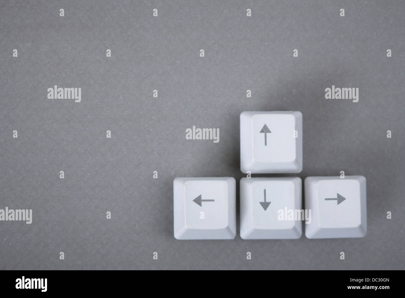 keyboard pieces on grey background Stock Photo - Alamy