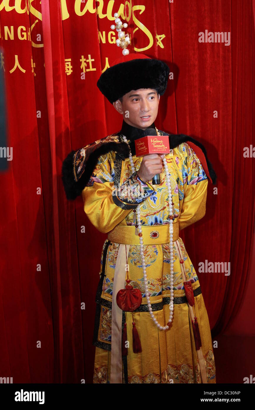 Shanghai, China. 7th Aug, 2013. A wax figure of actor Nicky Wu is ...