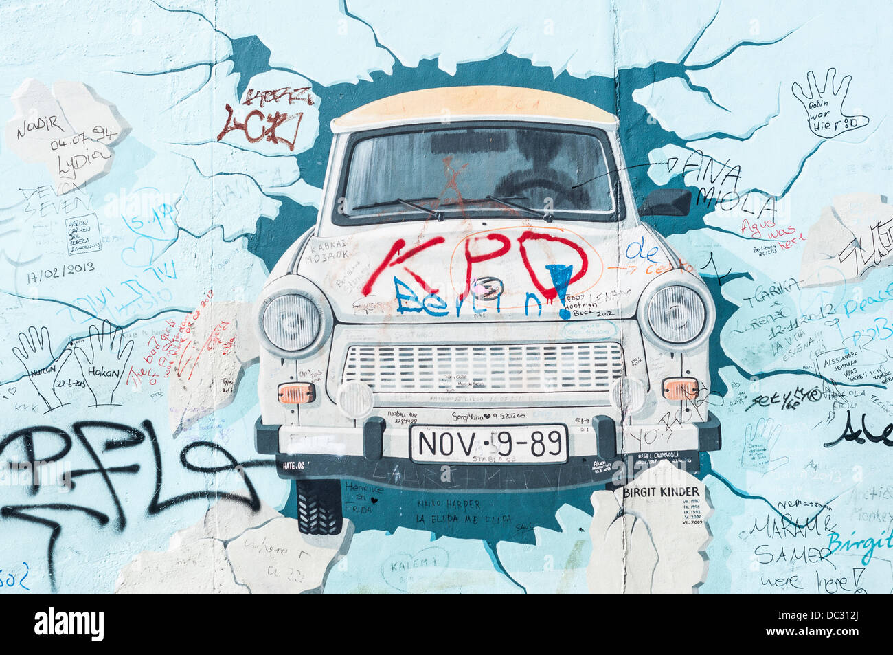 Trabant Breaking Through The Berlin Wall High Resolution Stock ...