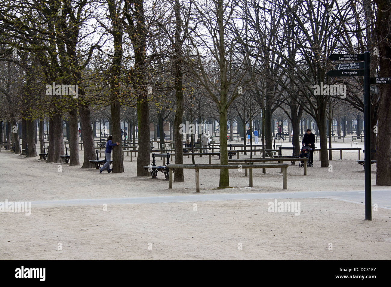 Paris, Luxembourg Gardens on a cold spring morning Stock Photo - Alamy
