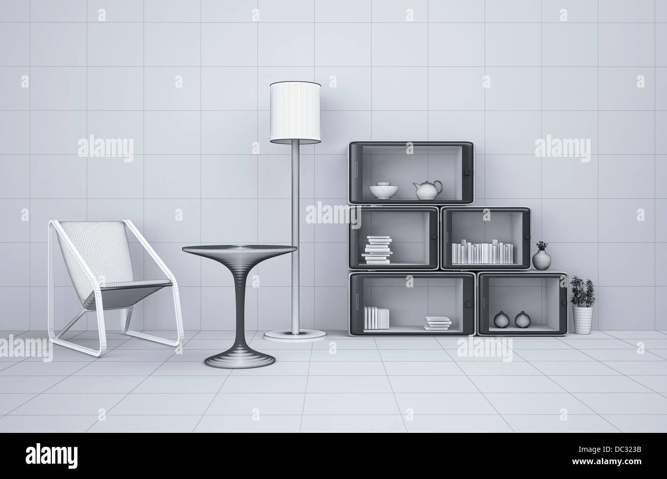 a modern graphic room Stock Photo - Alamy