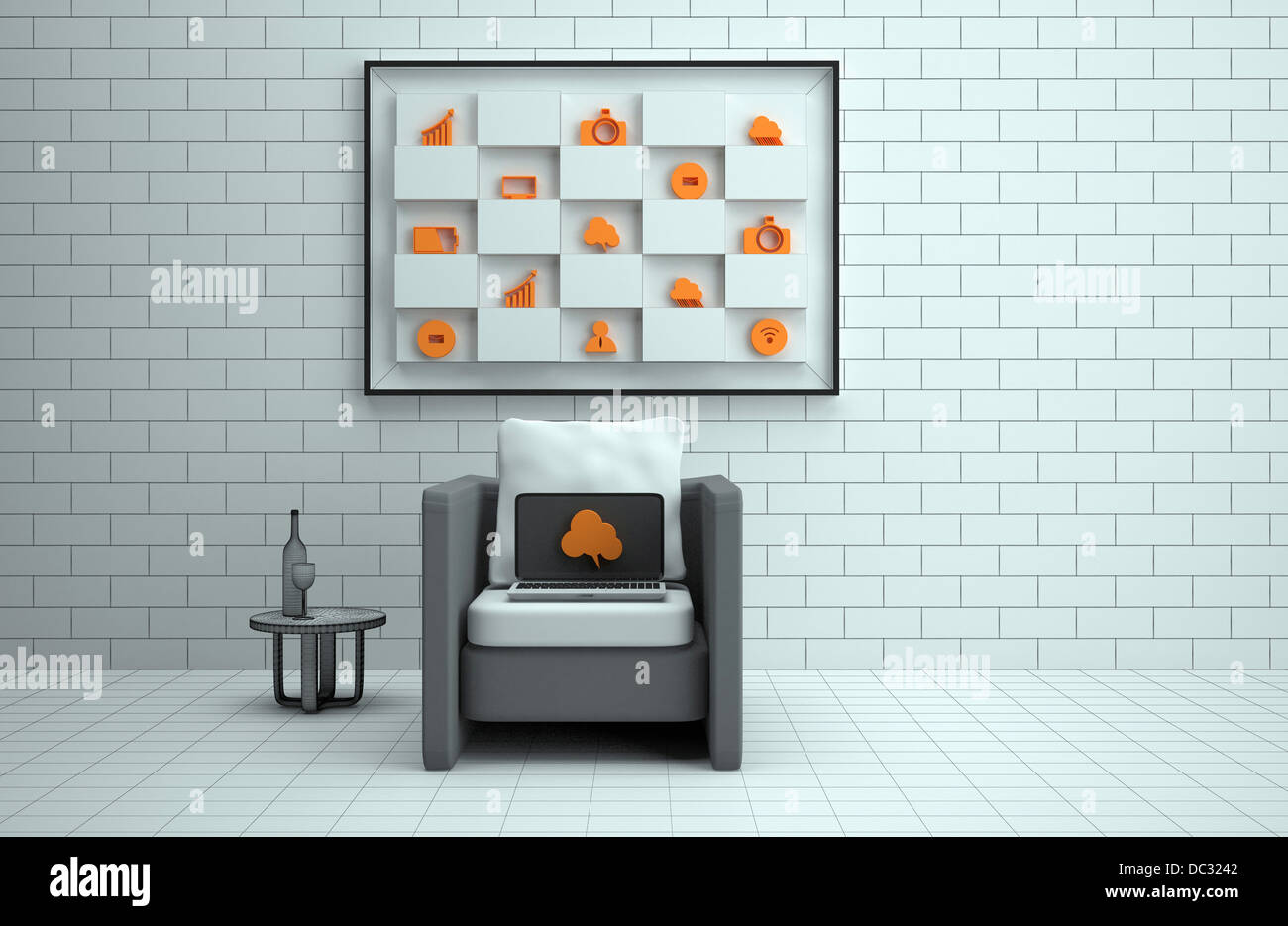 a modern graphic room Stock Photo - Alamy