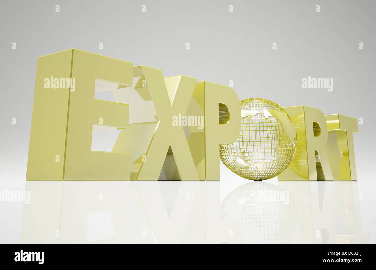 a word export in golden colour Stock Photo - Alamy