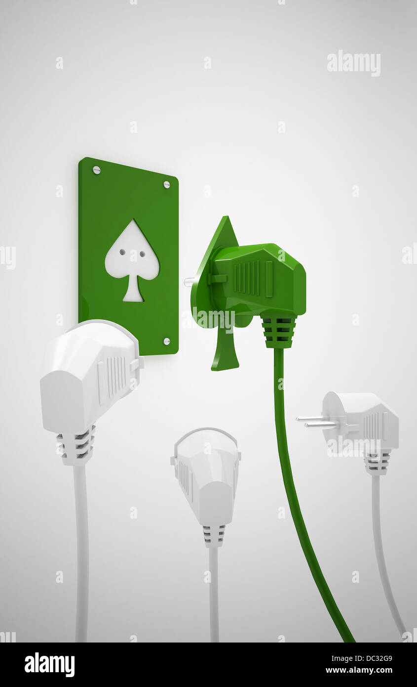 electronic outlet design of spade Stock Photo - Alamy