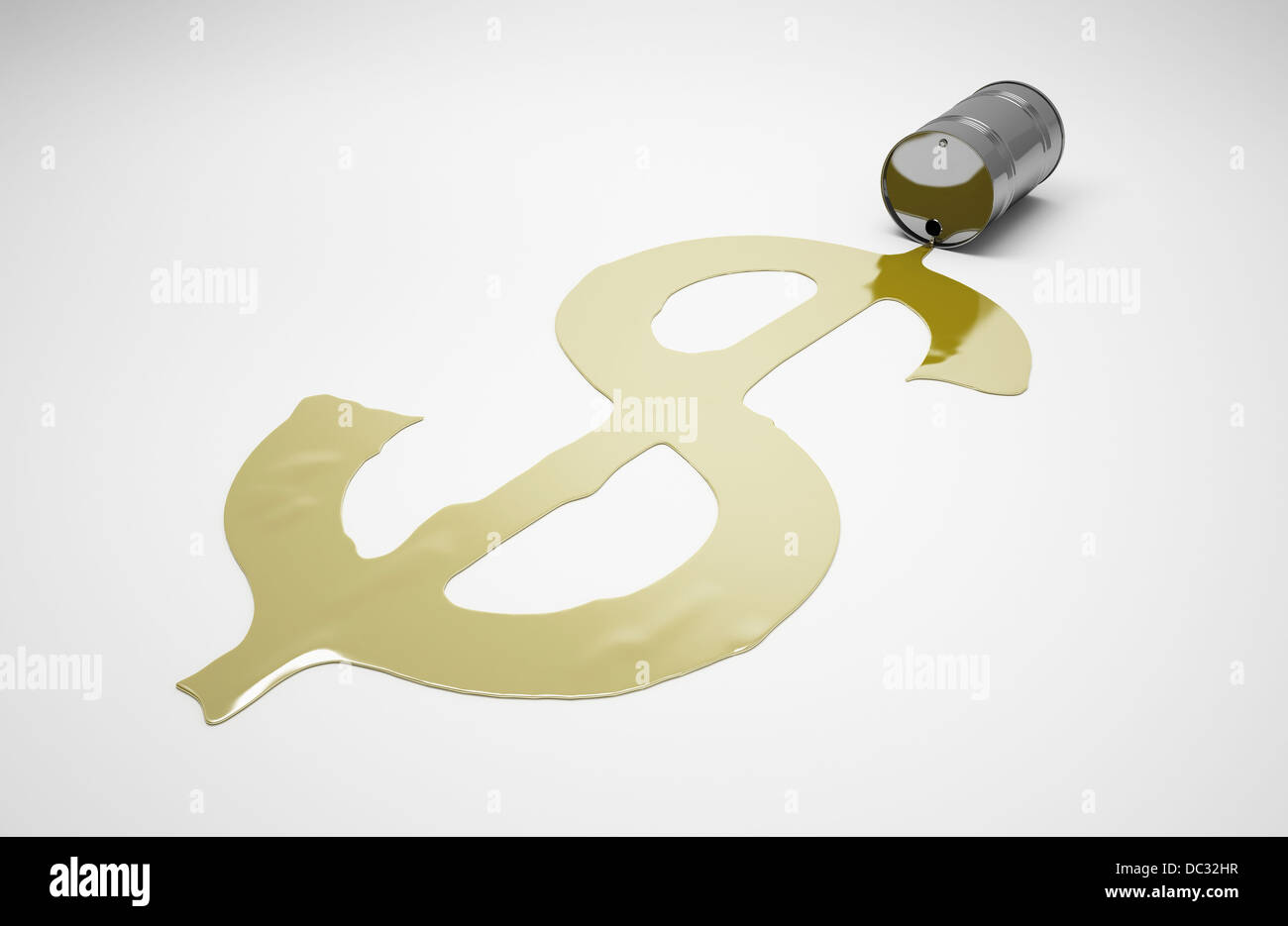 a dollar sign drawn with oil Stock Photo - Alamy