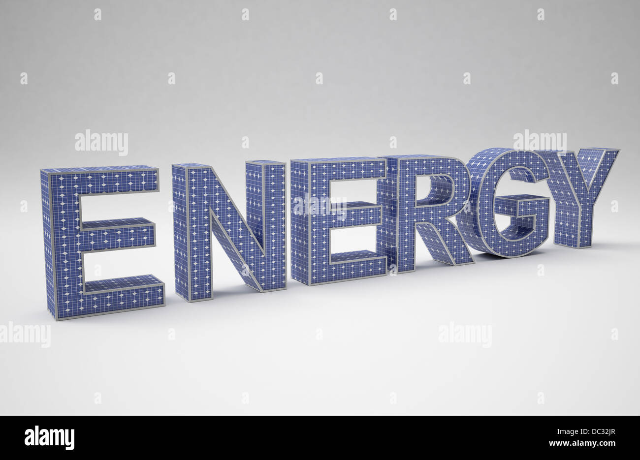 energy sign with solar panels Stock Photo - Alamy
