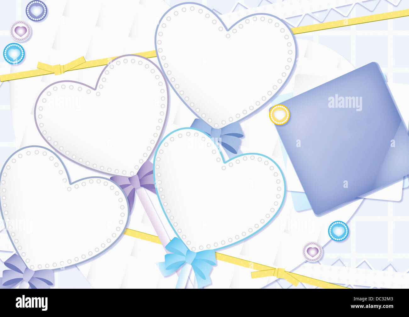 illustration of blue memo templates Stock Photo - Alamy