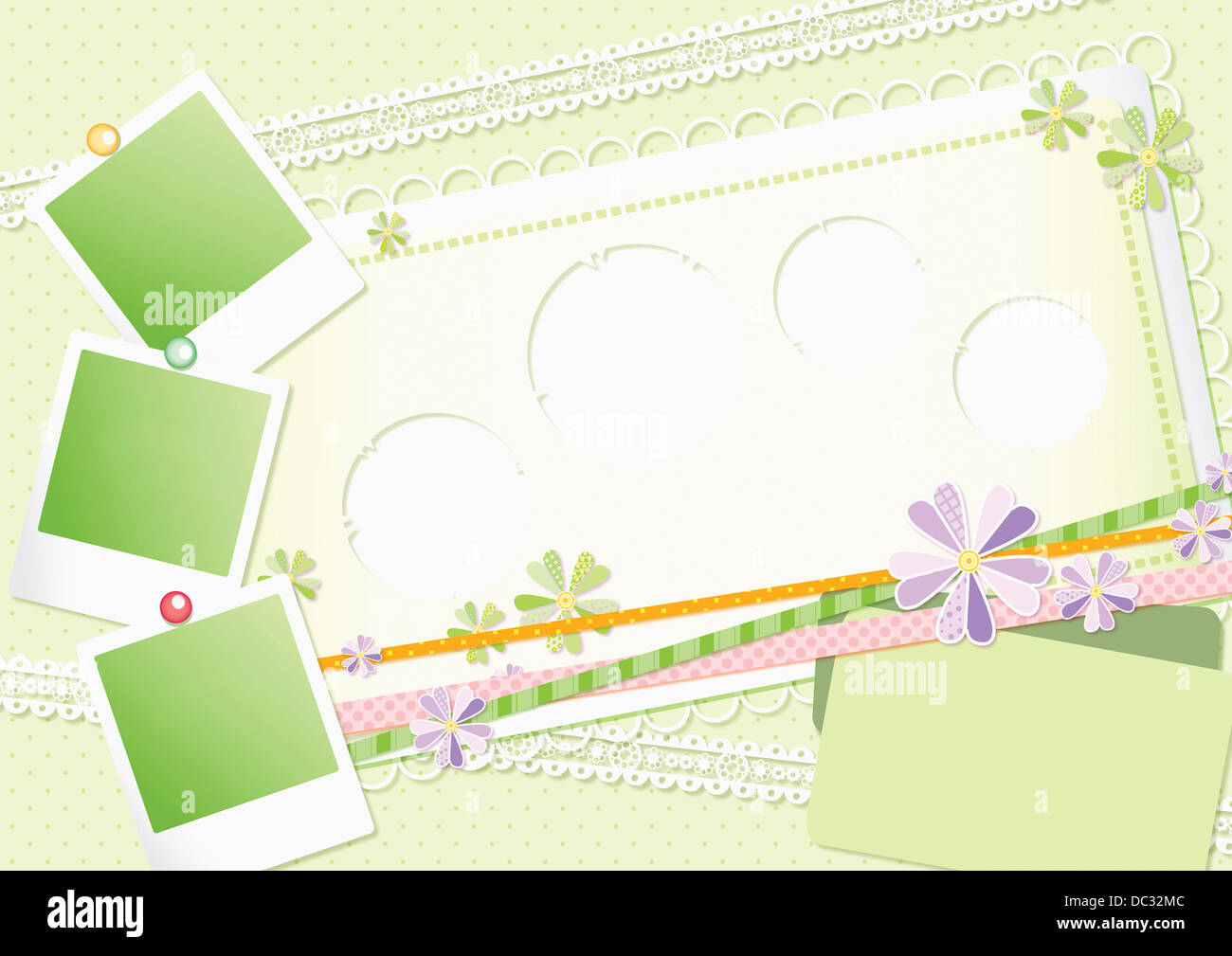 illustration of green memo templates Stock Photo - Alamy