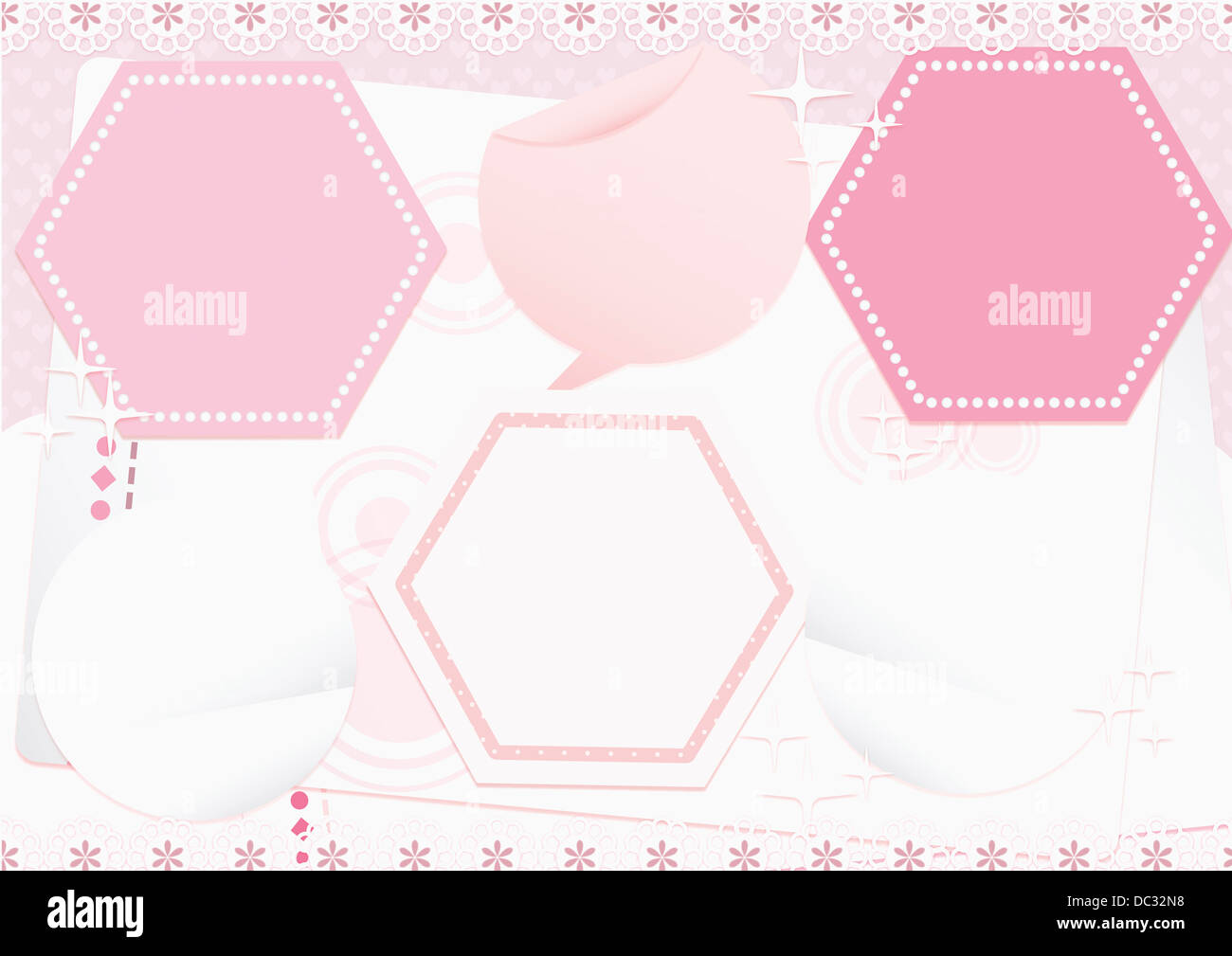 illustration of pink memo templates Stock Photo - Alamy