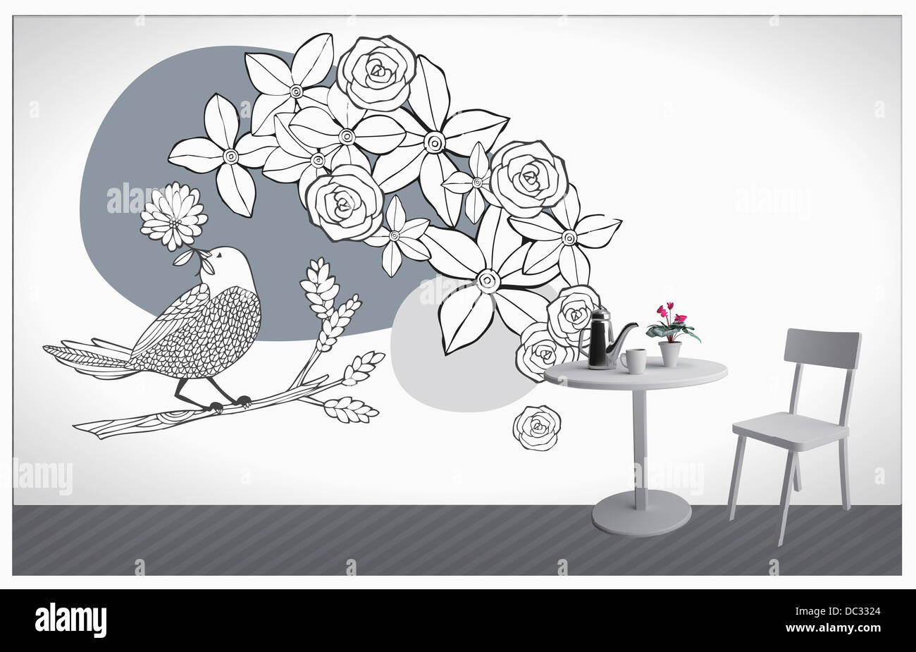 Teapot mural hi-res stock photography and images - Alamy