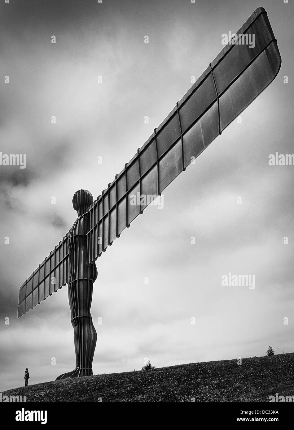 A large steel statue created by artist Adam Gormley located near ...