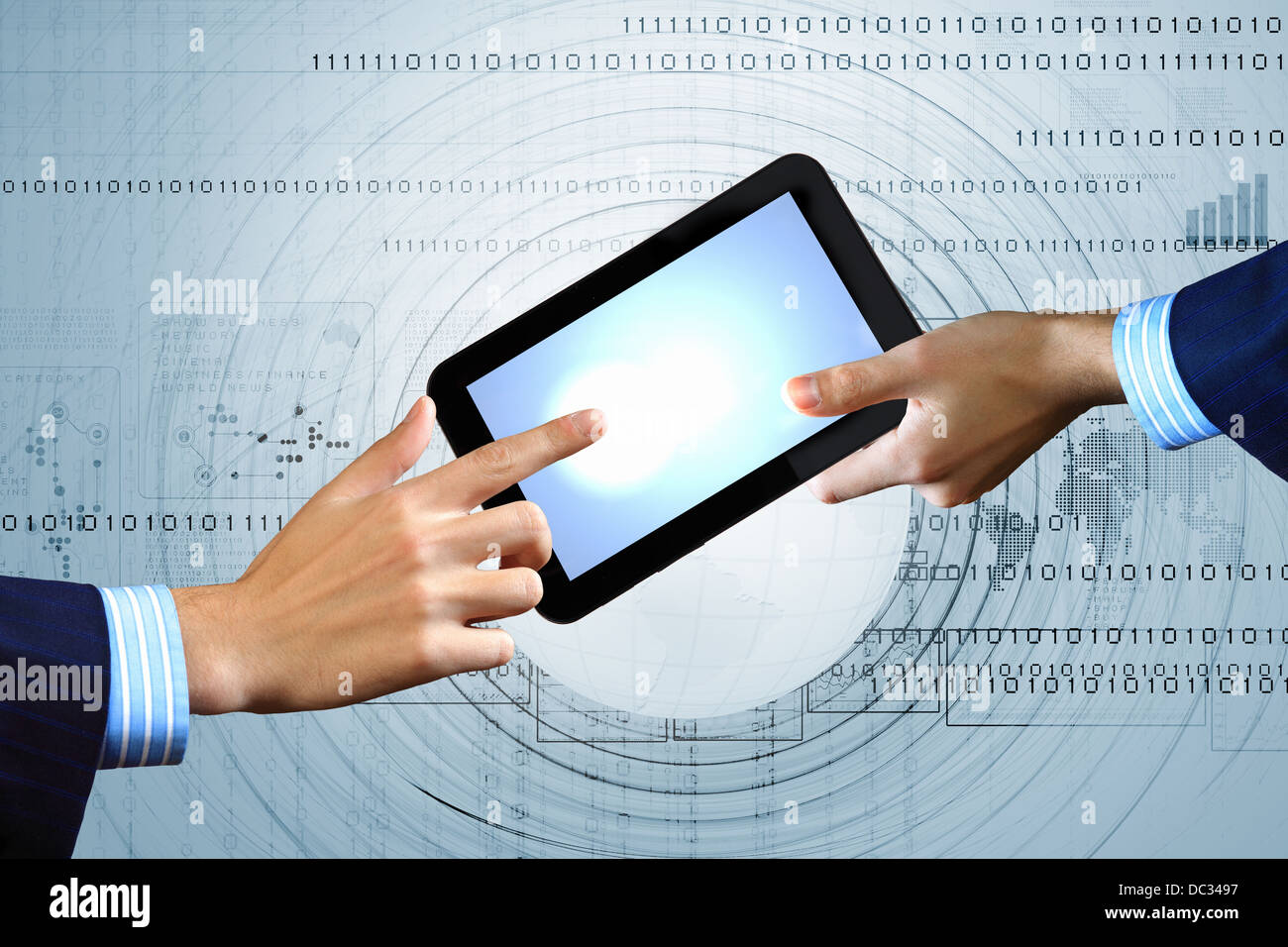 Modern computer technology in business Stock Photo - Alamy