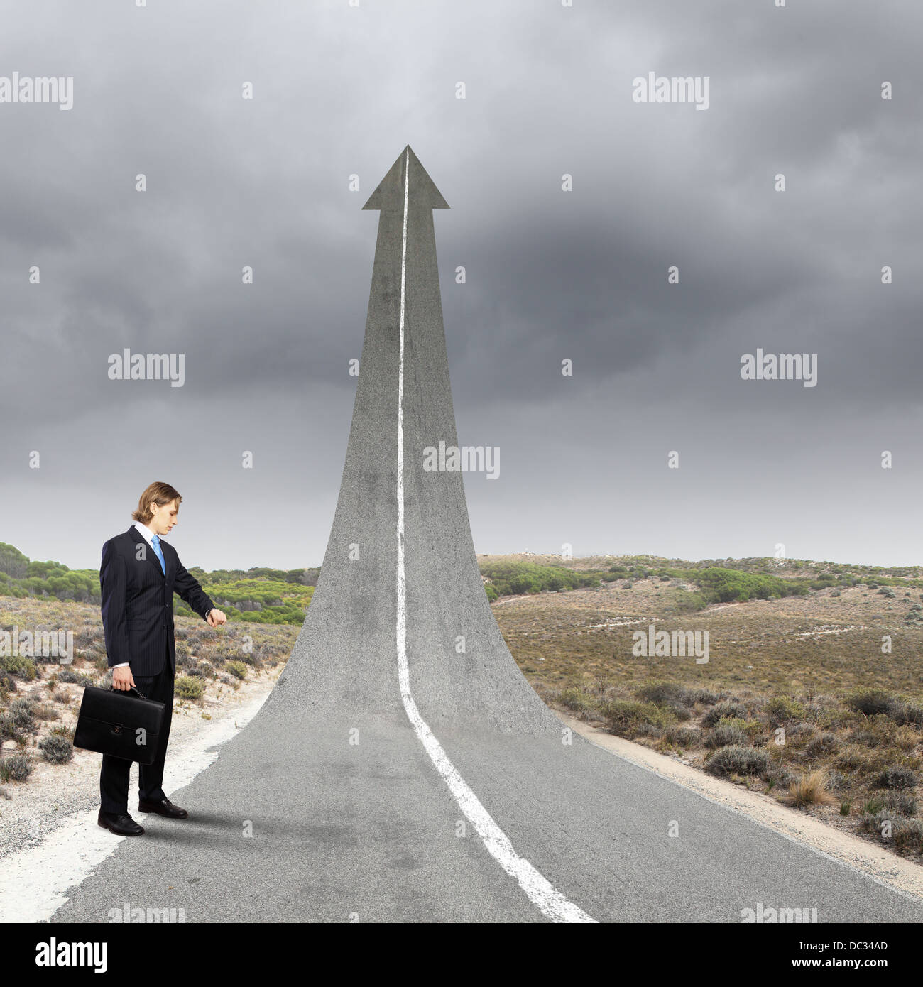 Concept of the road to success Stock Photo - Alamy