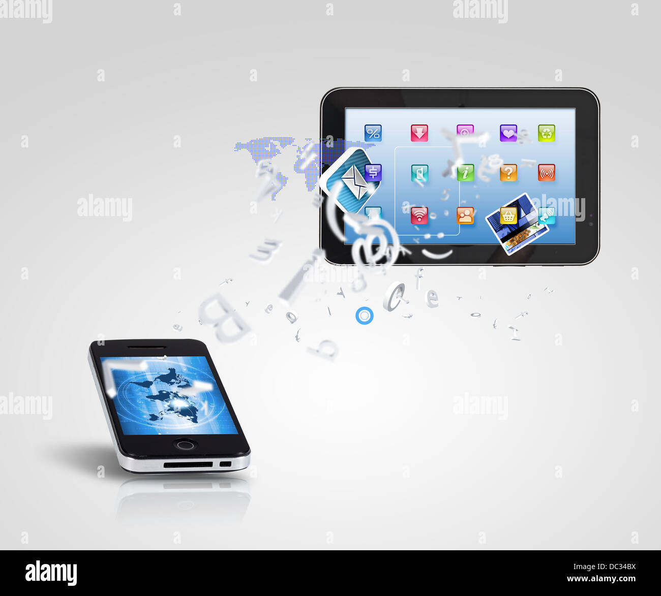 Modern communication technology Stock Photo - Alamy