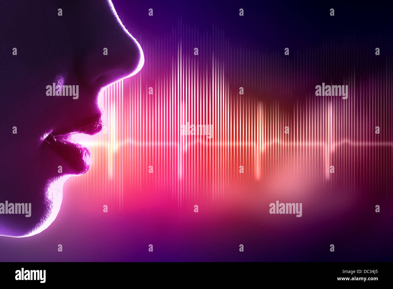 Sound wave illustration Stock Photo - Alamy