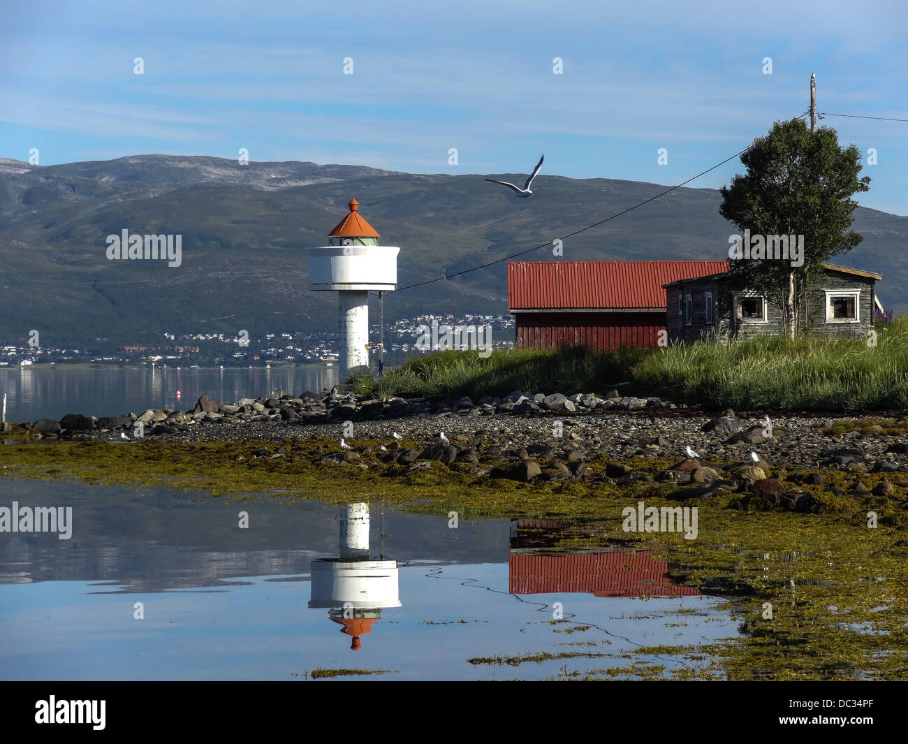 lighthouse in Tromso Stock Photo - Alamy