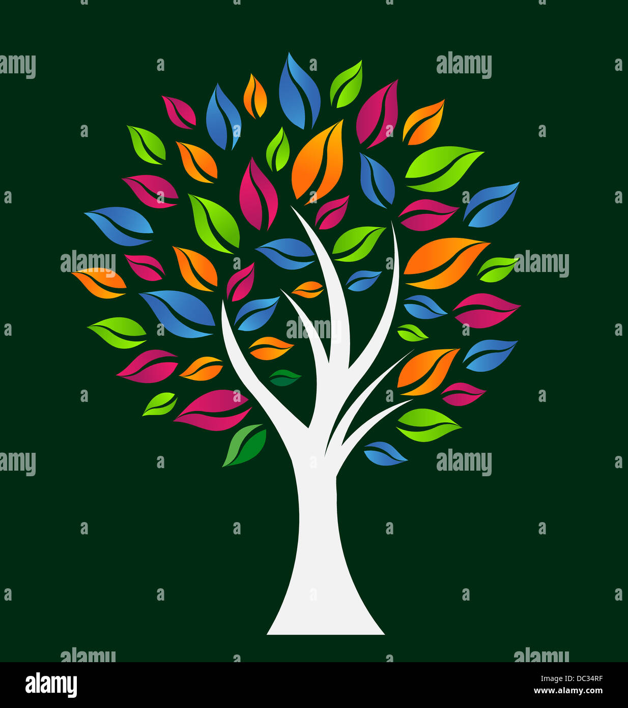 Happy Color Tree Stock Photo - Alamy