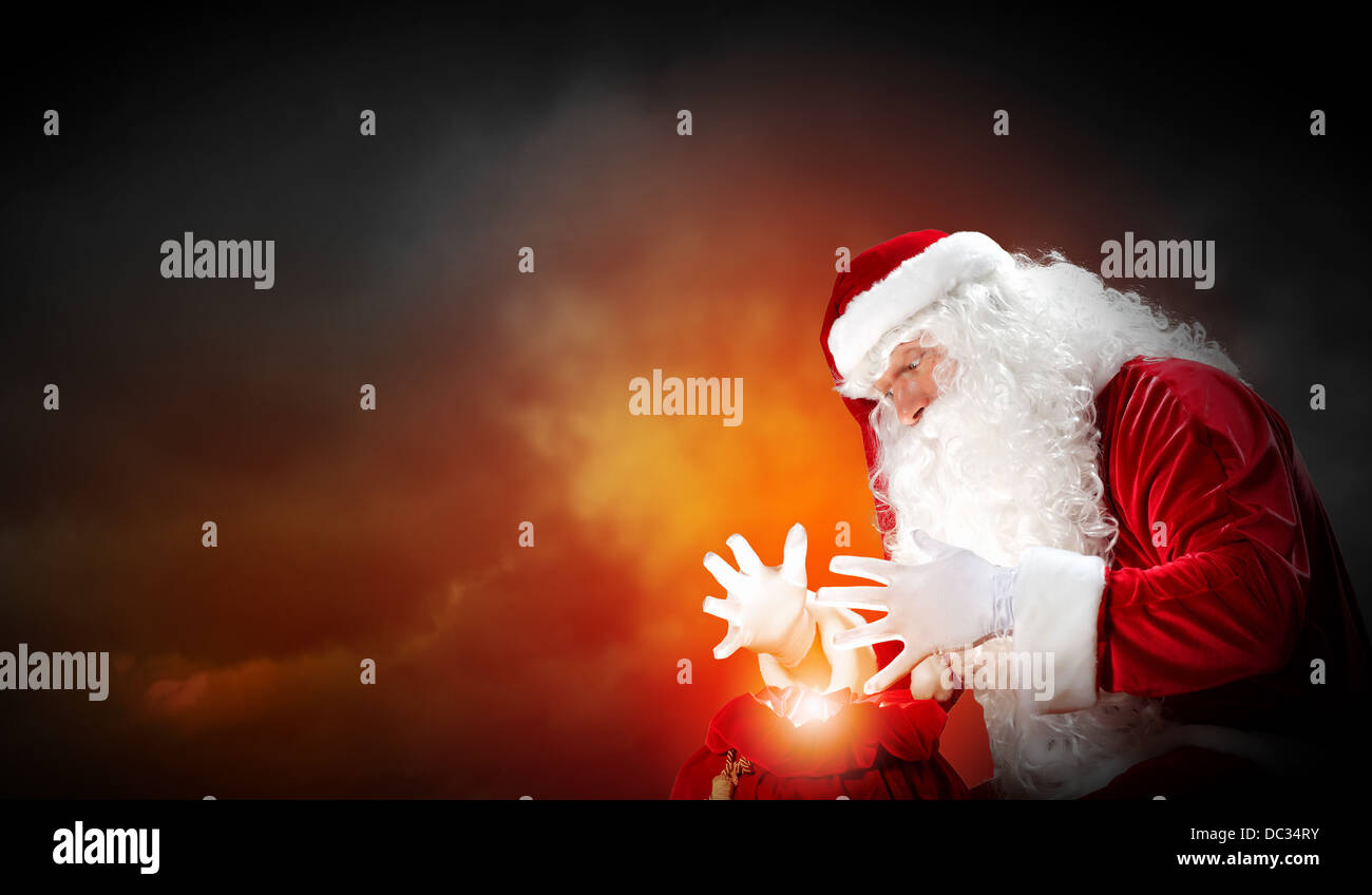 christmas theme with santa Stock Photo - Alamy