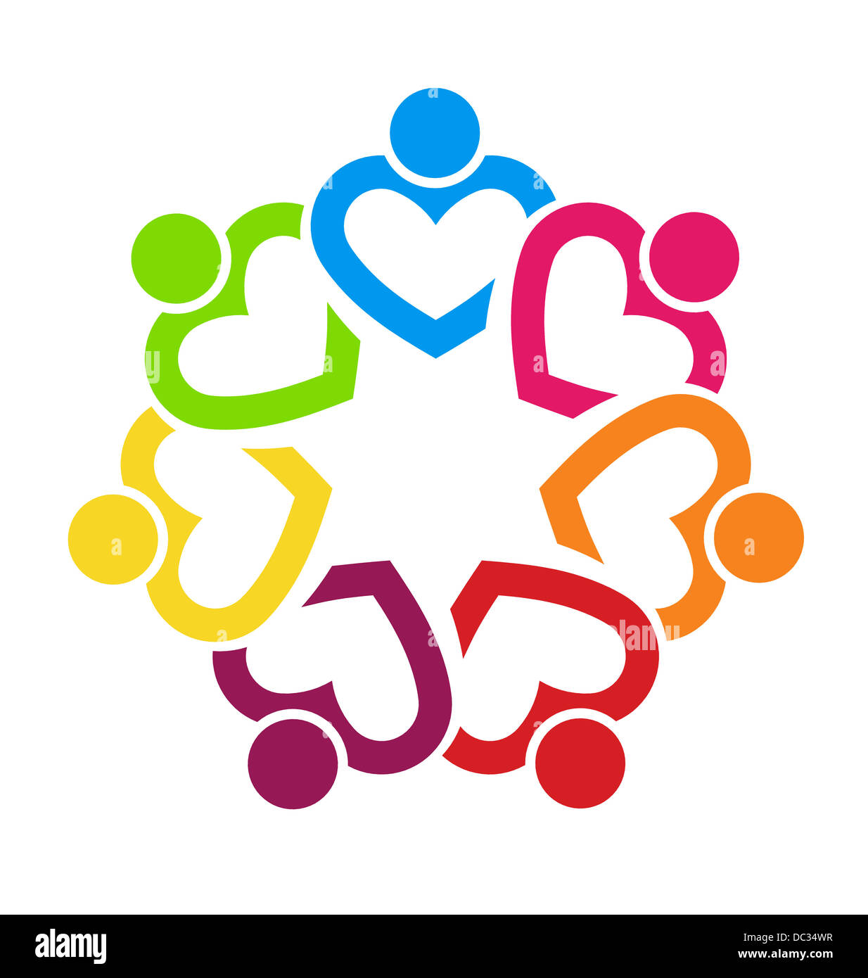 Team Heart 7 Stock Photo - Alamy