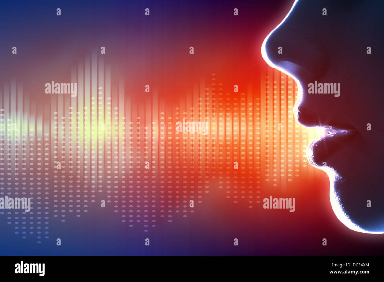 Sound wave illustration Stock Photo - Alamy