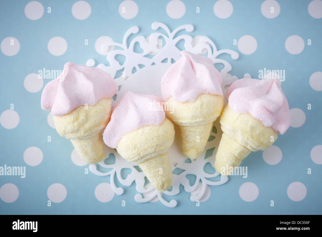 ice cream shaped marsh mellow Stock Photo - Alamy