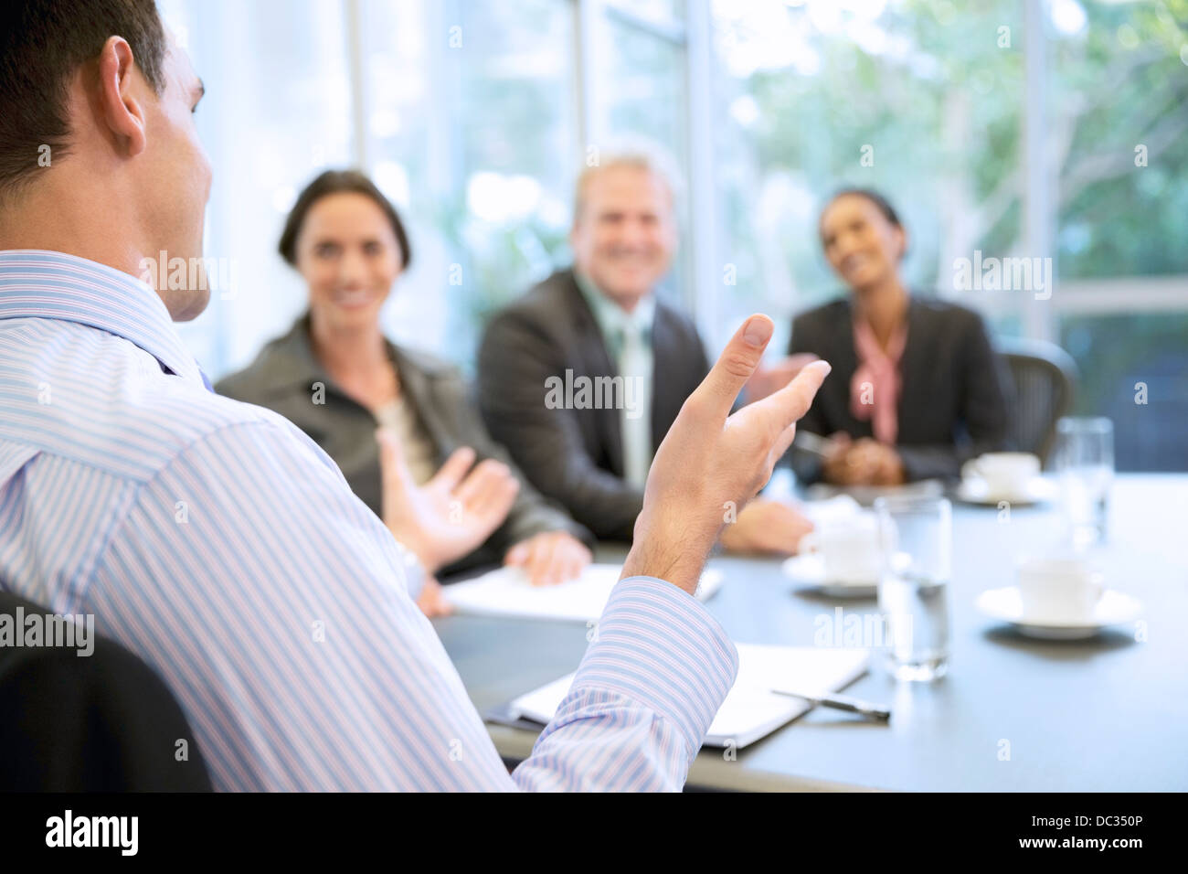 Woman gesturing in business hi-res stock photography and images - Alamy