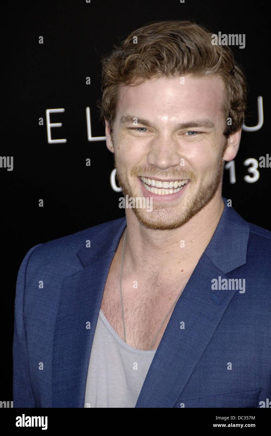 Derek Theler at arrivals for ELYSIUM Premiere, Regency Village Theatre ...