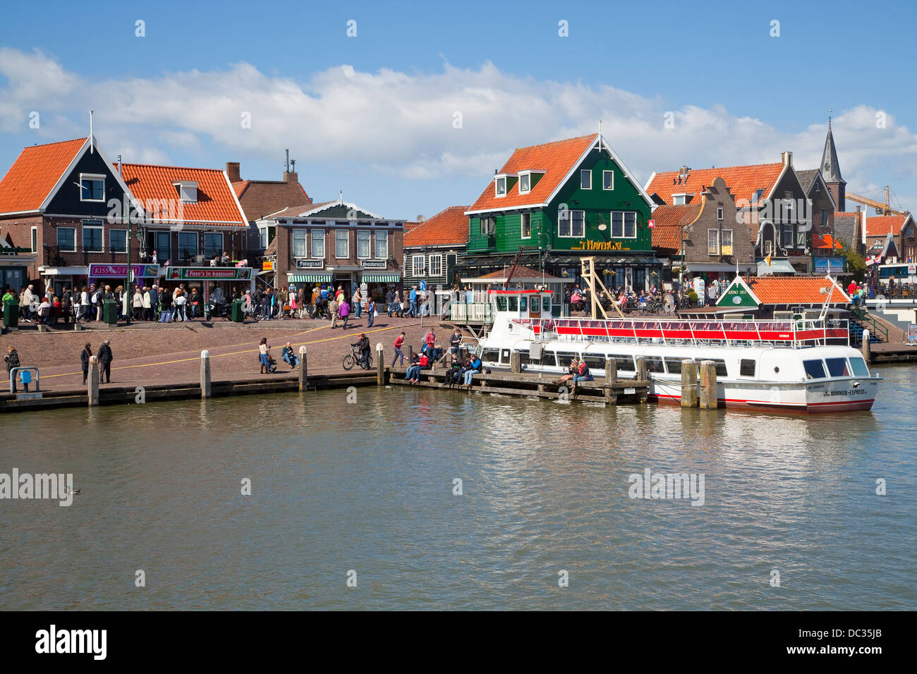 Europe, Netherlands,North Holland, Edam-Volendam, Volendam,Habour Stock ...
