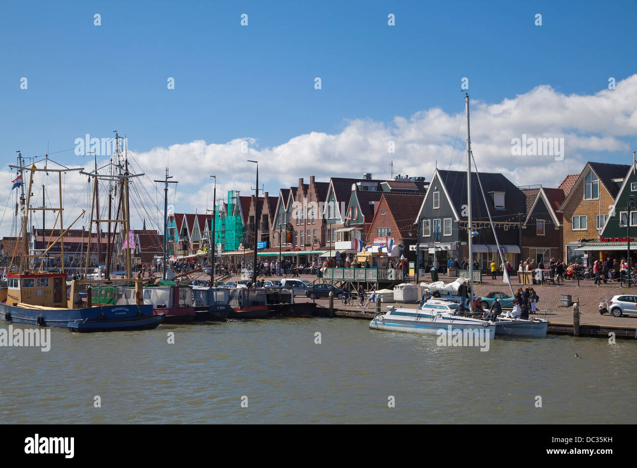 Europe, Netherlands,North Holland, Edam-Volendam, Volendam,Habour Stock ...