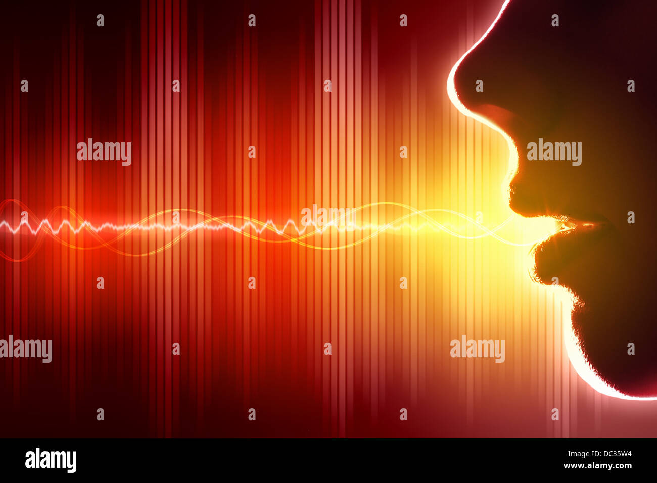 Sound wave illustration Stock Photo - Alamy