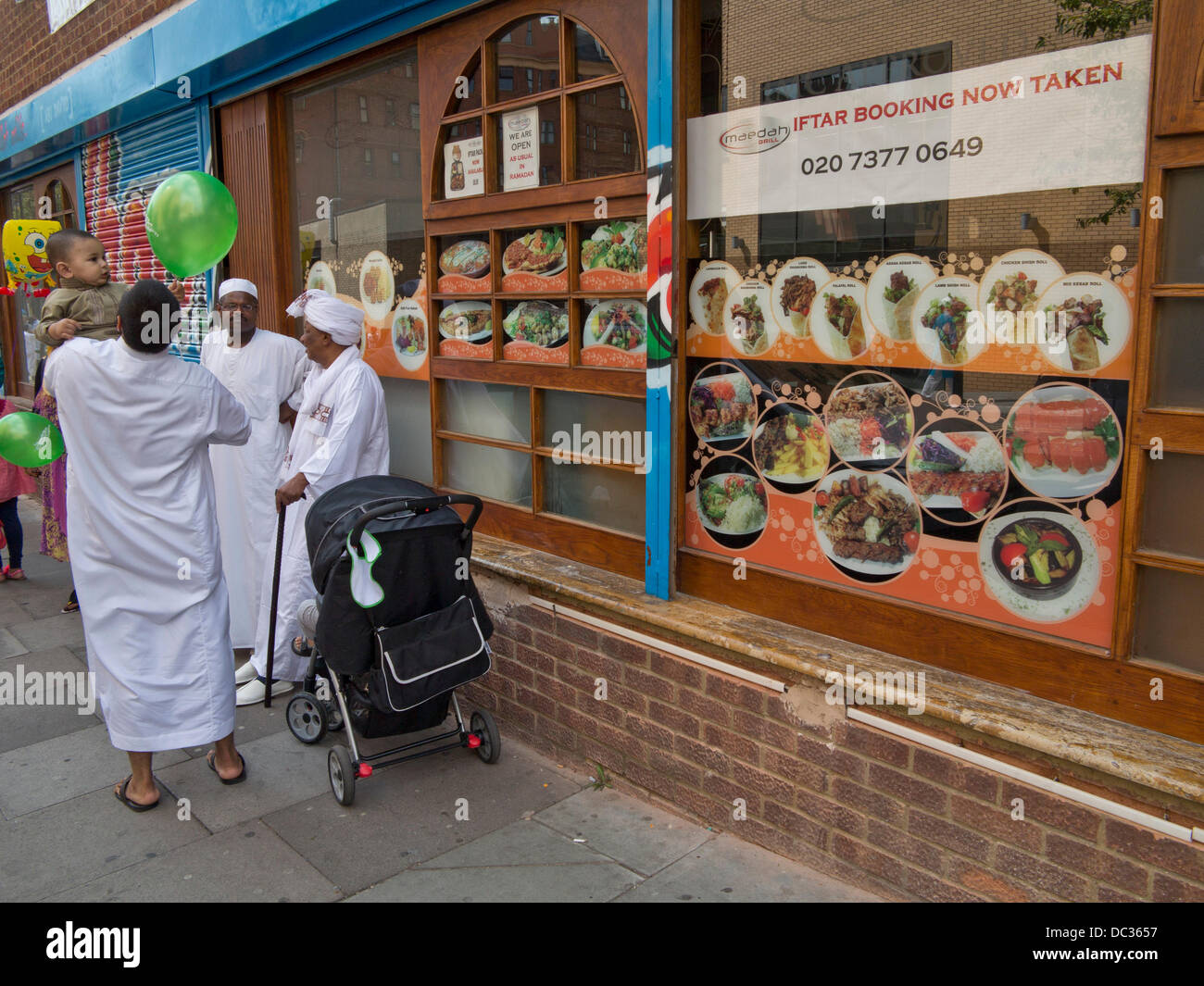 Muslims celebrate Eid Mubarak, at the end of Ramadan, by the East ...