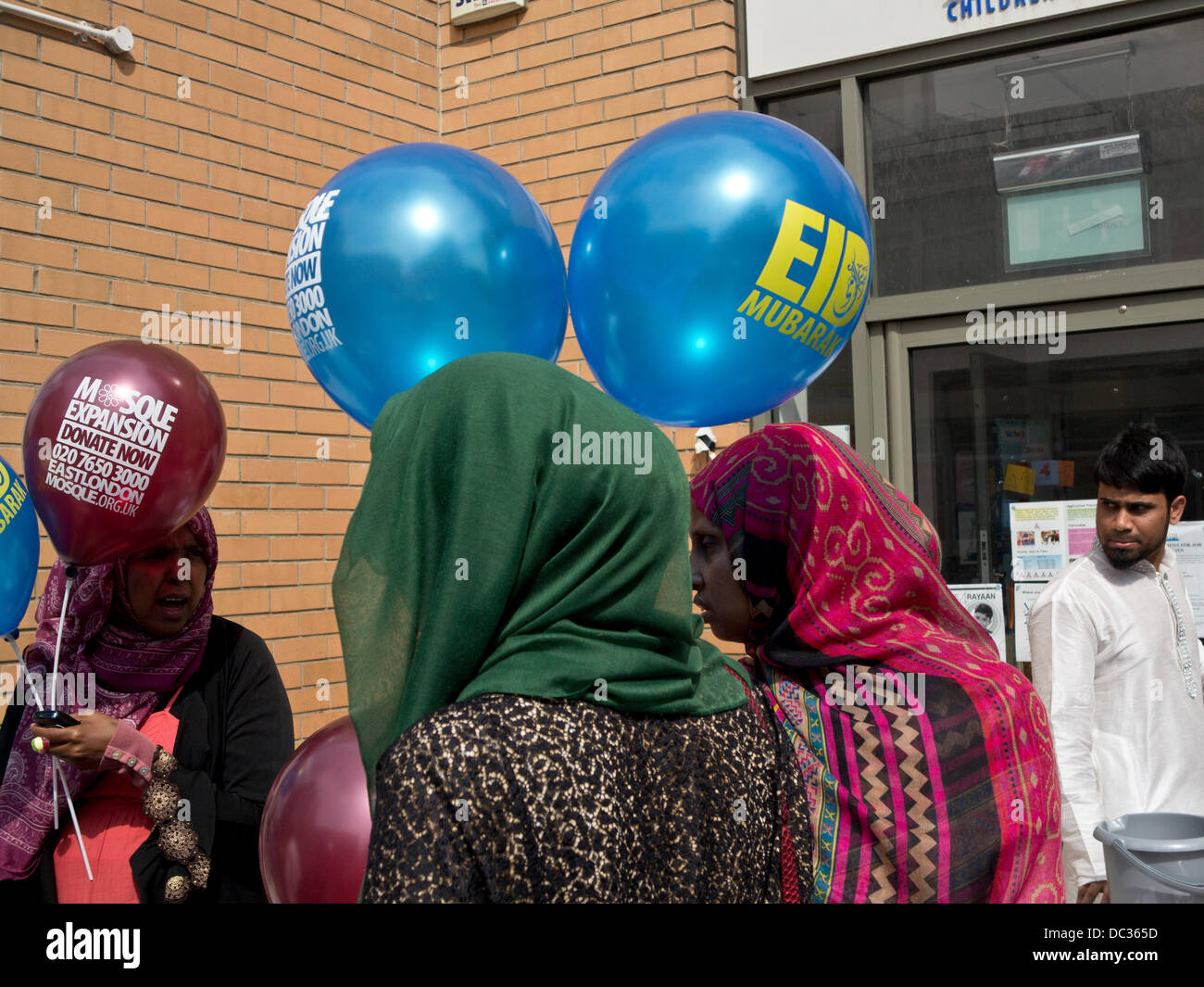 Muslims celebrate Eid Mubarak, at the end of Ramadan, by the East ...
