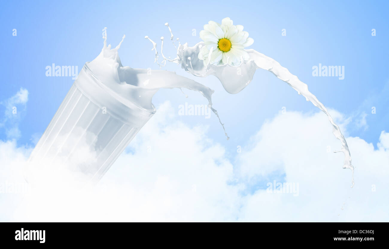 Fresh milk in the glass Stock Photo - Alamy