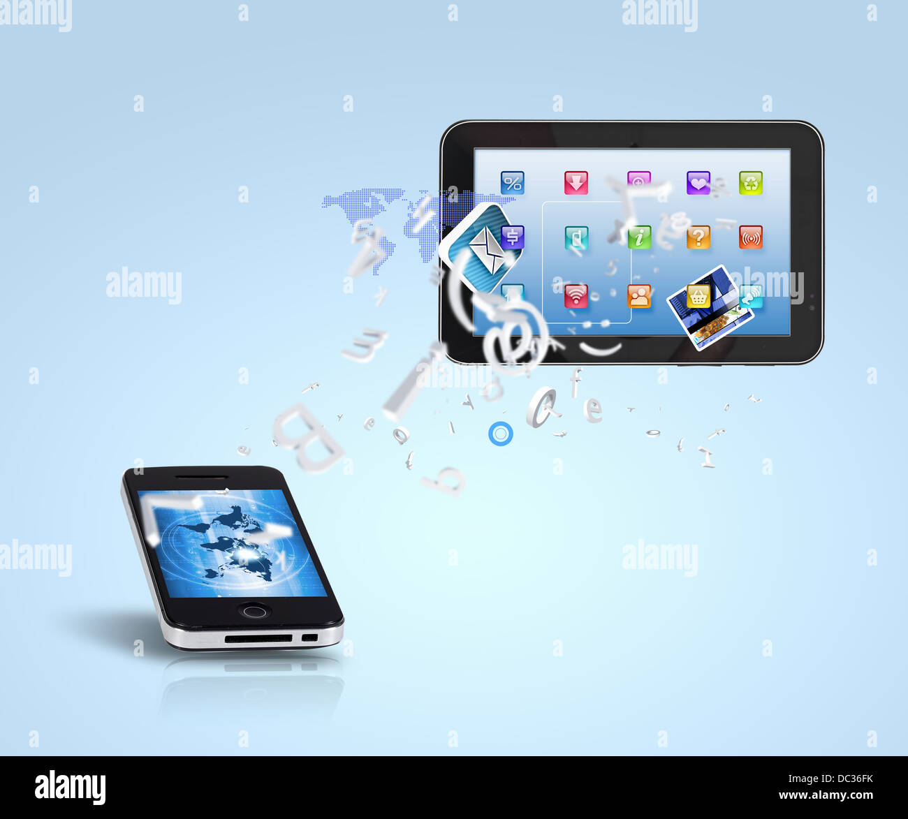 Modern communication technology Stock Photo - Alamy