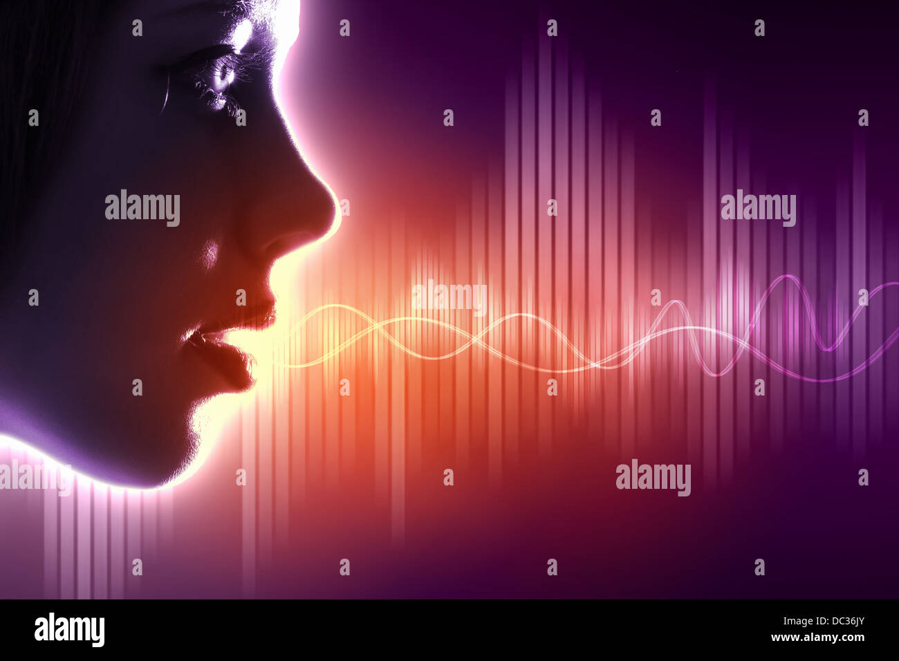 Sound wave illustration Stock Photo - Alamy