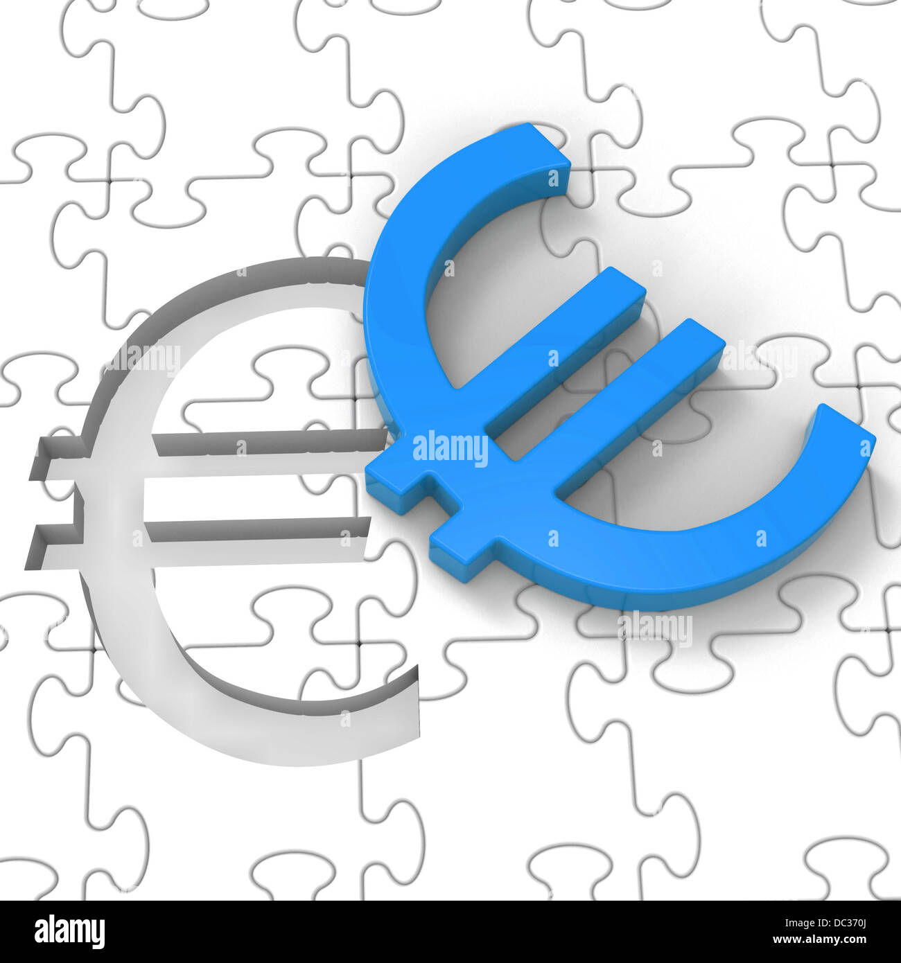 Euro Puzzle Showing Europe Finances Stock Photo - Alamy