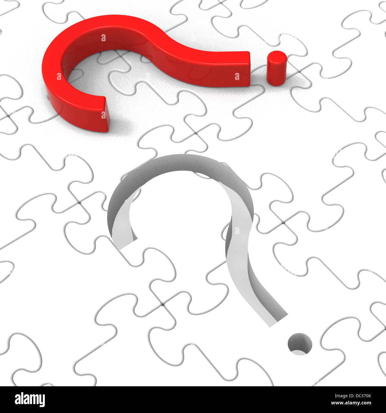 Jigsaw question mark hi-res stock photography and images - Alamy