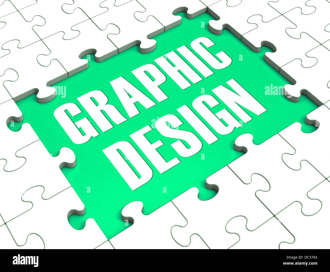 Graphic Design Puzzle Showing Digital Art Stock Photo - Alamy